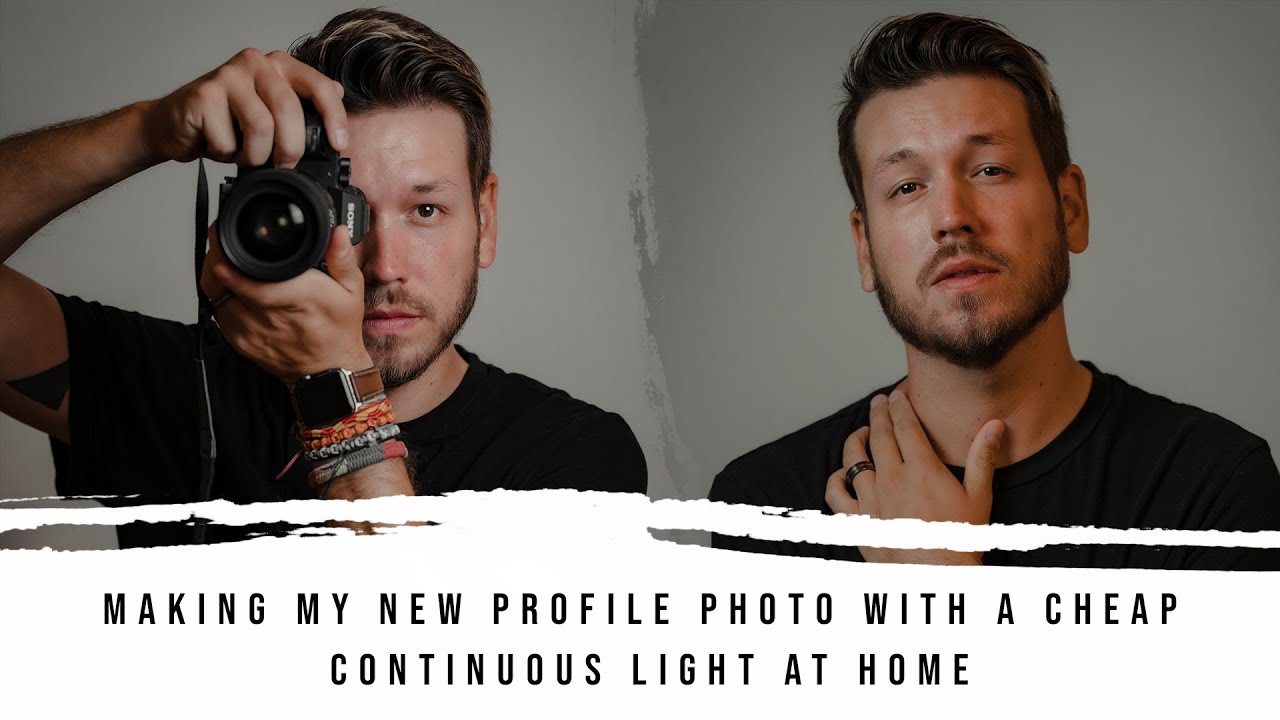 Making My New Profile Photo with a CHEAP Continuous Light at Home - YouTube