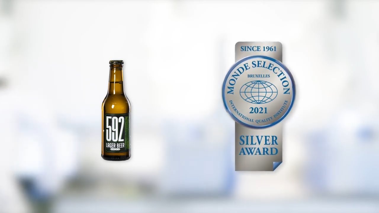 592 Lager Beer | Silver Award Monde Selection 2021 - YouTube
