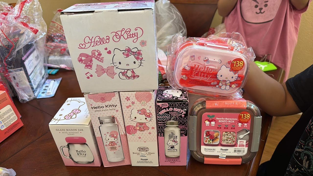 Look at our Hello Kitty haul! - YouTube