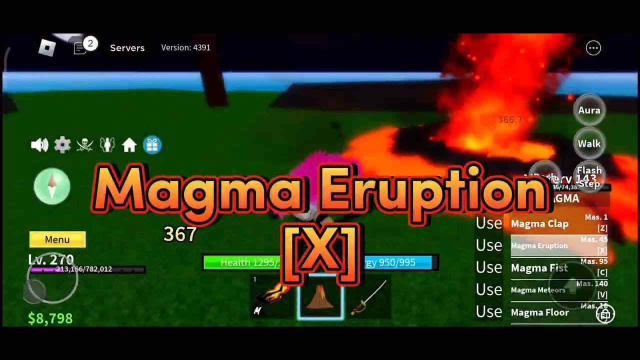 Roblox Blox Fruits Magma Fruit V1 Showcase - YouTube