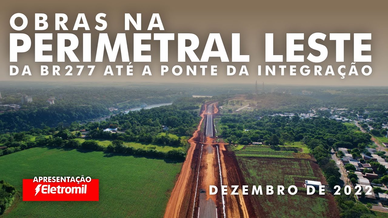 Drone mostra o andamento das obras da Perimetral Leste de Foz do Iguaçu ...
