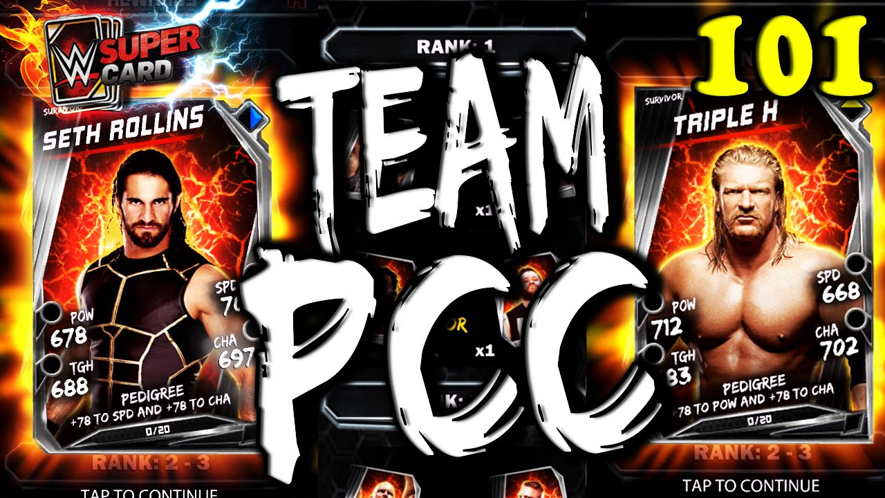 WWE SUPERCARD S2 #101 - TEAM PCC GRINDING - TOP 50!?!? - TEAM PCC SETH ...