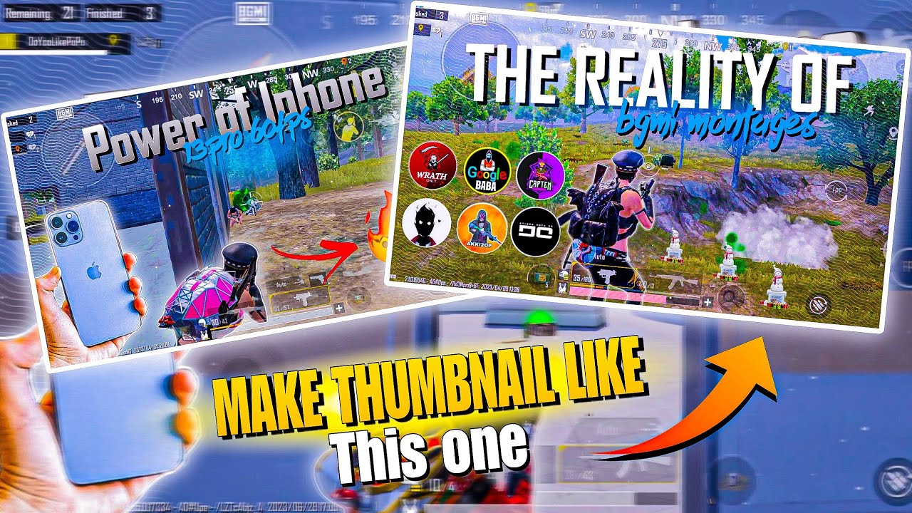 How to make attractive thumbnail for bgmi montage | how to make ...