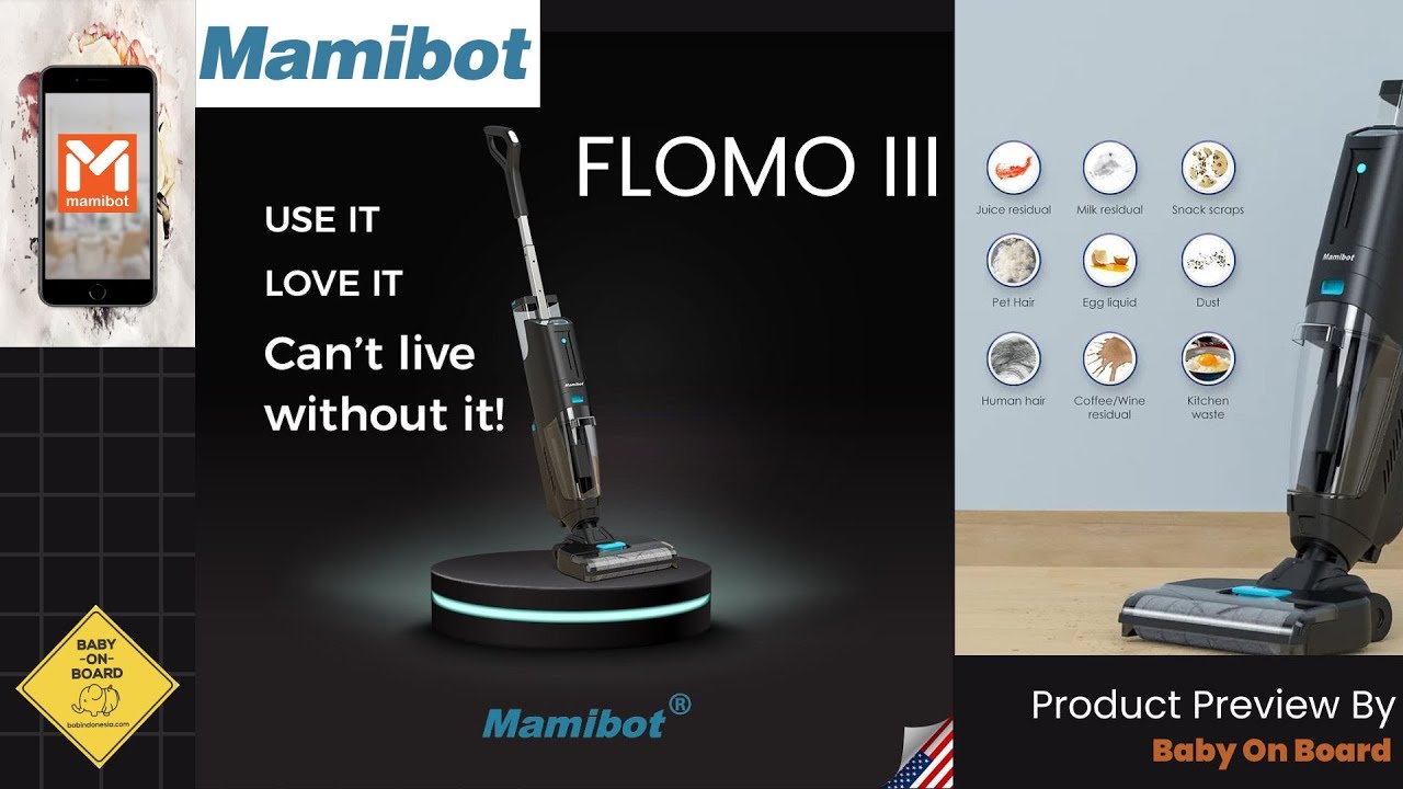 MAMIBOT FLOMO III Cordless Vacuum Cleaner Mop Auto Cleaning with UV ...