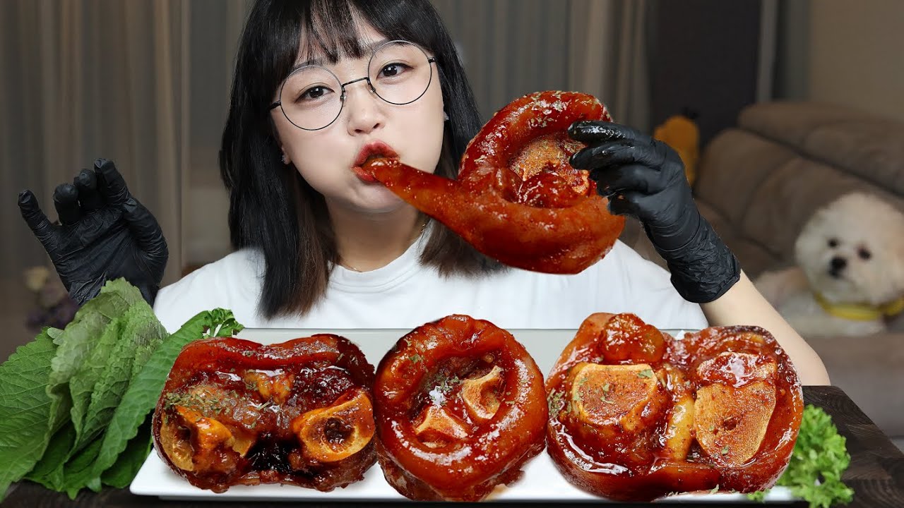 탱글쫄깃! 매운 우족찜 먹방🔥Spicy Braised Beef Feet Mukbang Asmr - YouTube