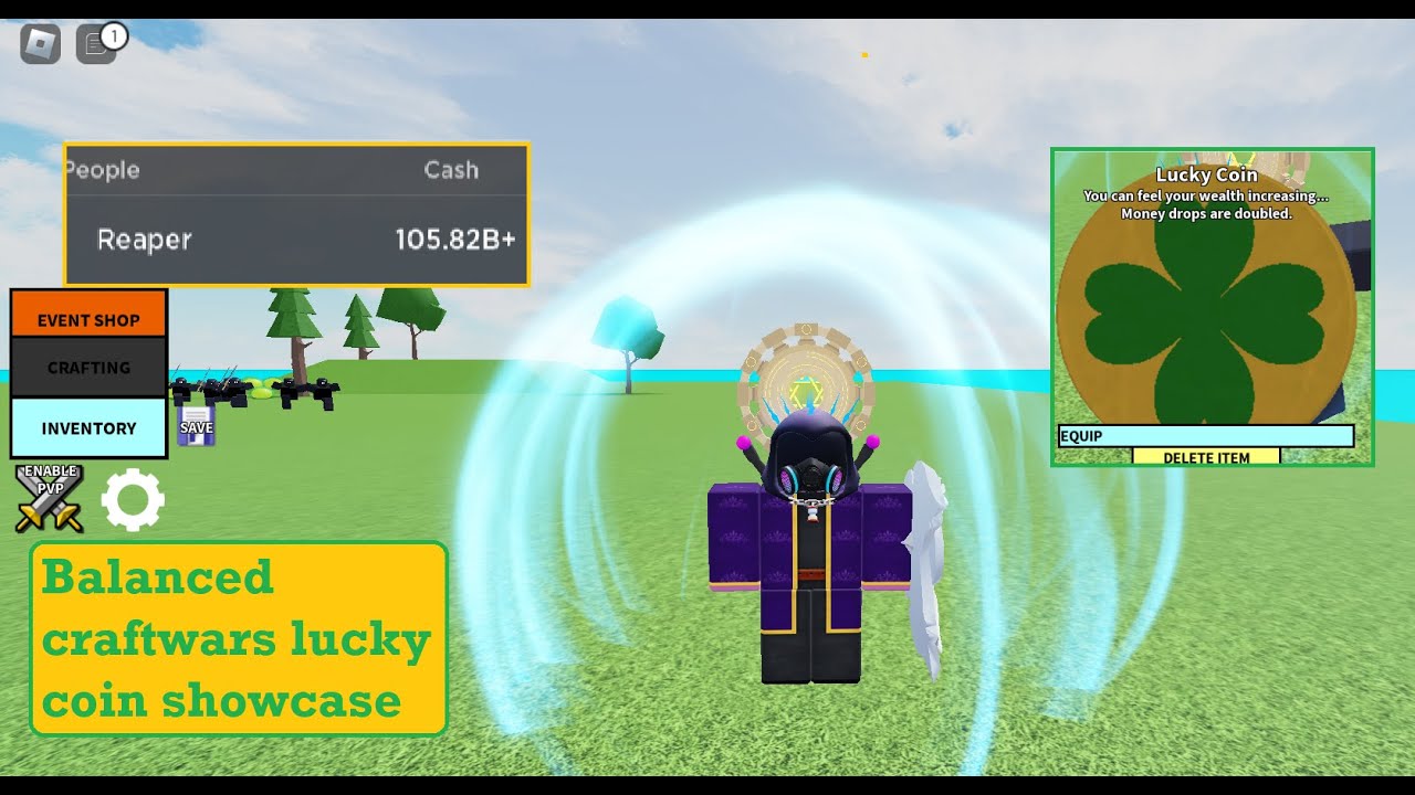 Roblox Balanced Craftwars lucky coin showcase - YouTube