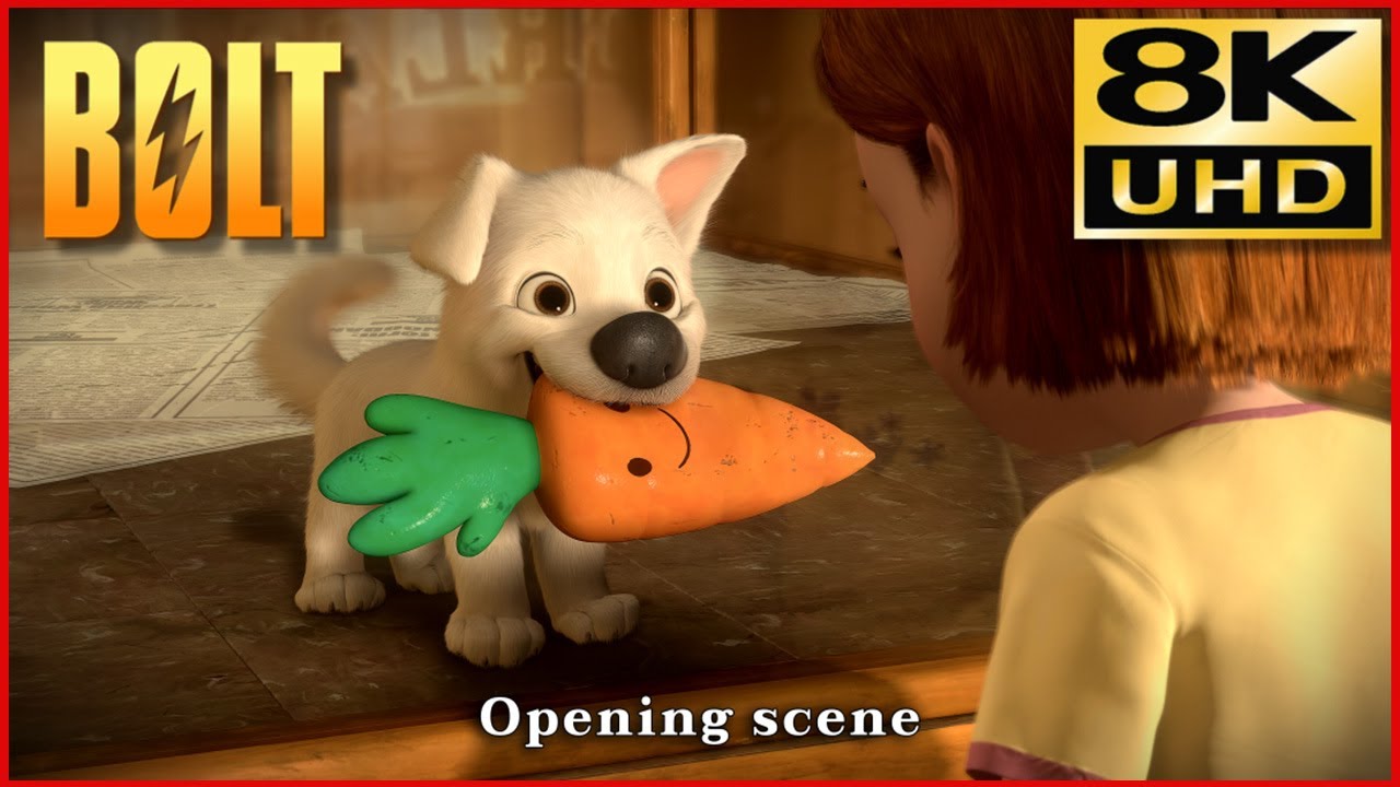 Bolt (2008) Bolt meets Penny - 8K - English, Korean, Japanese subtitles ...