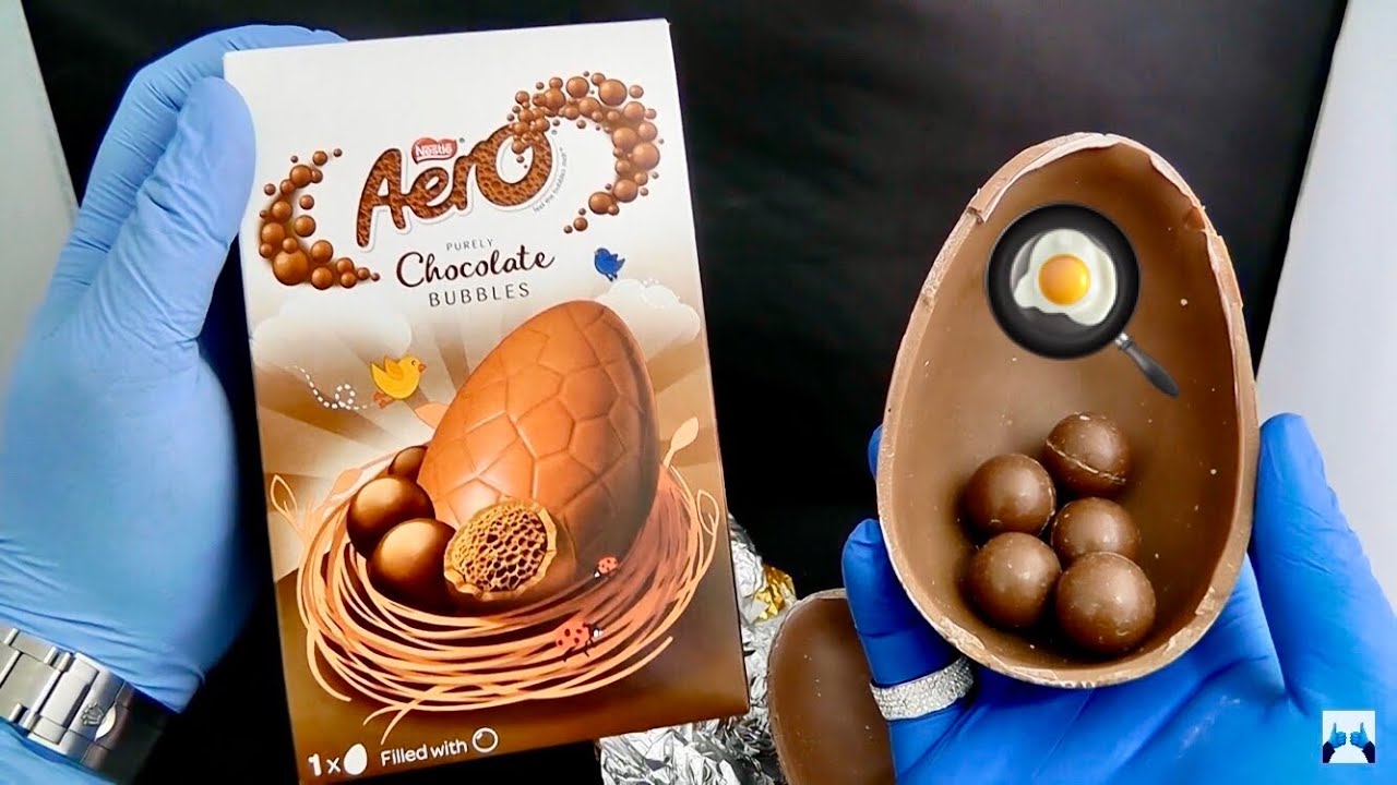 AERO CHOCOLATE EASTER EGG 🥚 REVIEW TASTE TEST EATING UK SNACKS CANDY ...