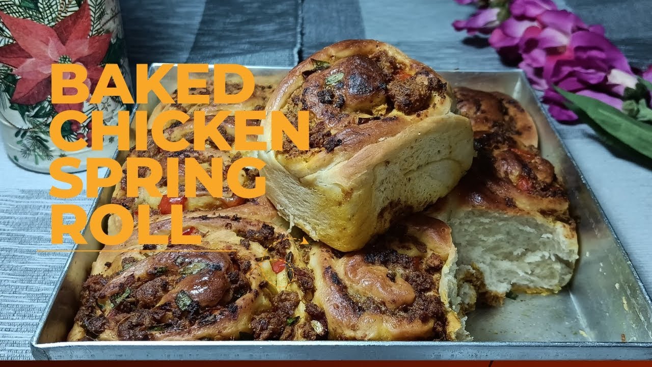 Christmas Special Baked Chicken Roll | #chickenroll #cookingathome-287 ...