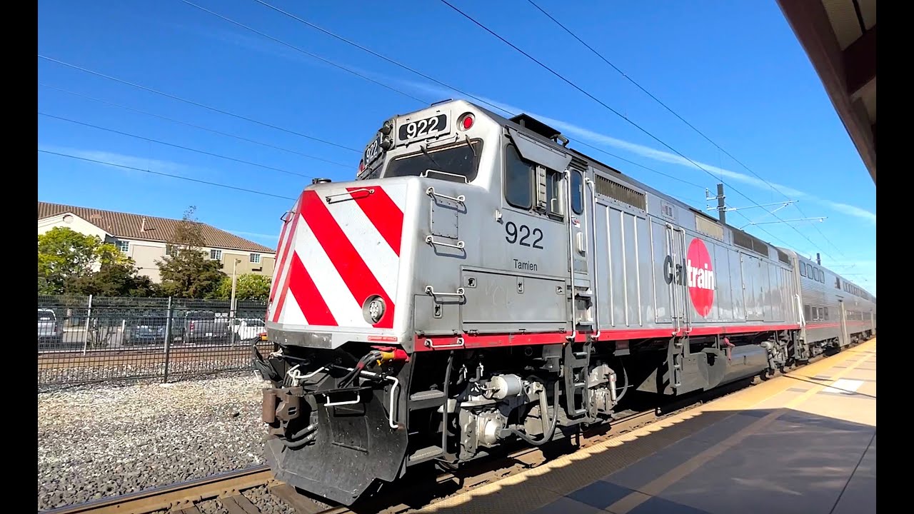 CALTRAIN Morning service to San Francisco depart Santa Clara with #922 ...