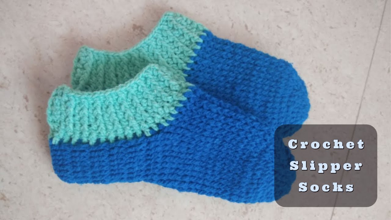 Crochet Slipper sock crochet tutorial by Aparna Ravindran Pradhan ...