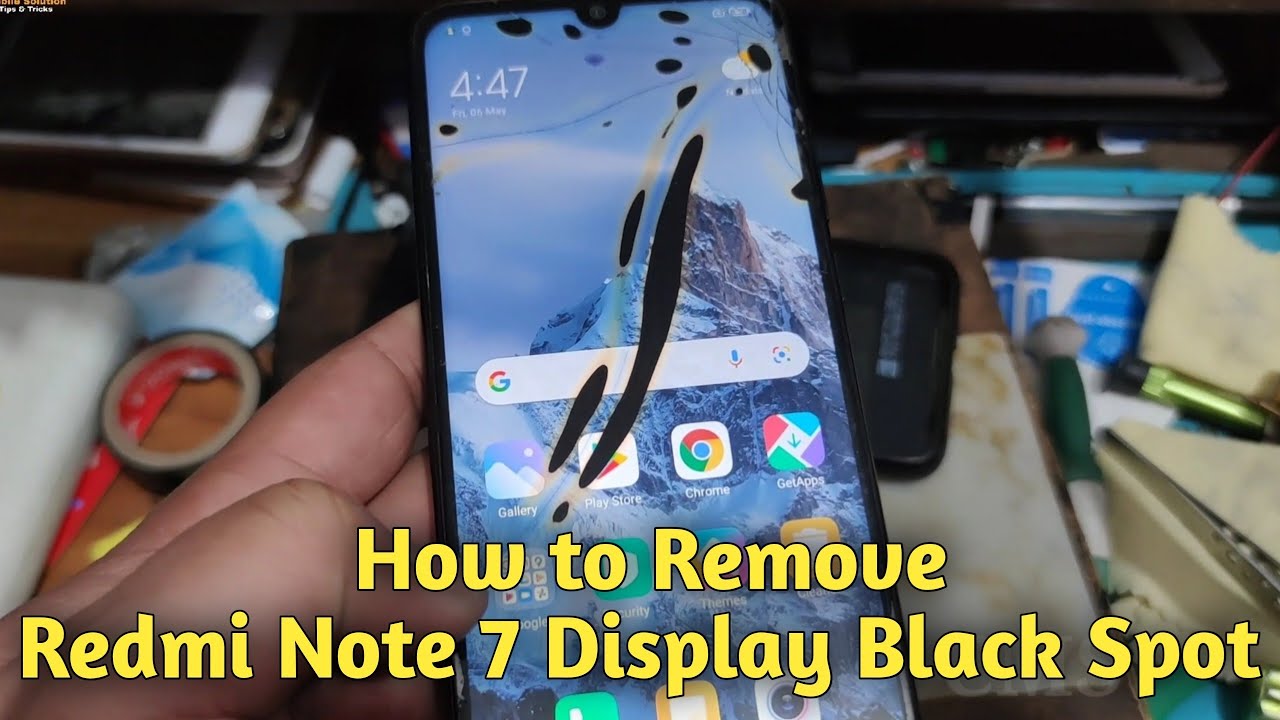 How to Remove Display Black Spot Redmi Note 7 Pro | - YouTube