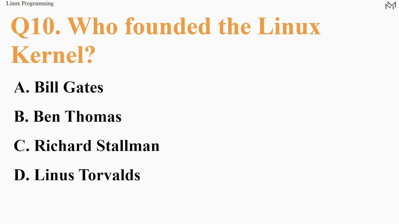 Linux Programming short quiz on important questions. - YouTube