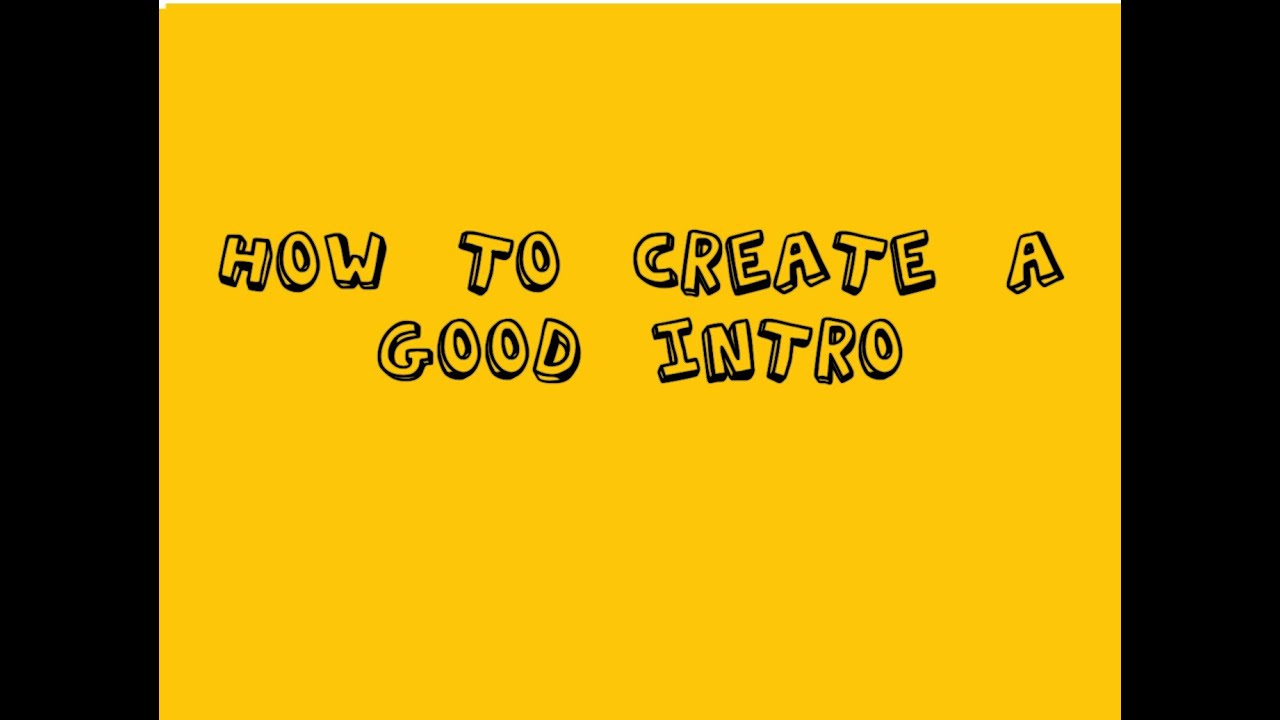 How to create a good Intro I എങ്ങനെ നിങ്ങൾക്ക് ഒരു കിടിലൻ Intro നി ...
