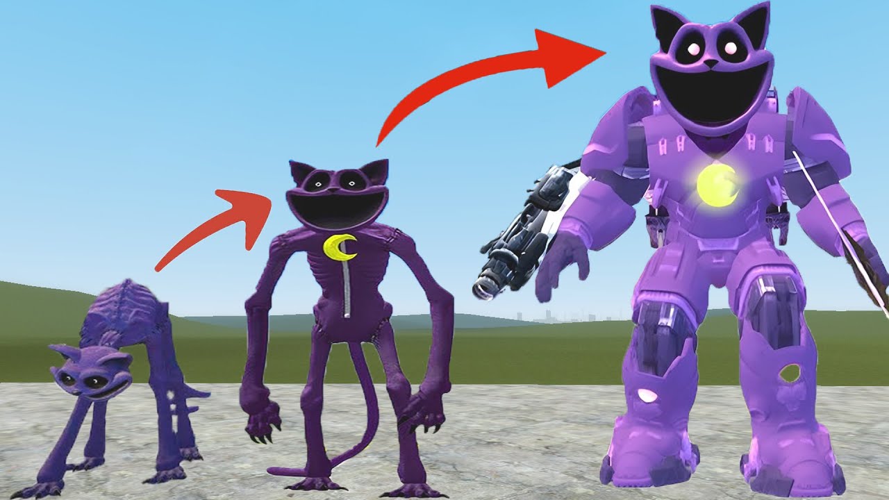 EVOLUTION OF NEW MECHA TITAN FORGOTTEN SMILING NAPPY CAT POPPY PLAYTIME ...