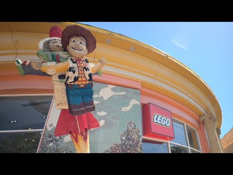 LEGO Store Downtown Disney Anaheim California Summer 2024 - YouTube