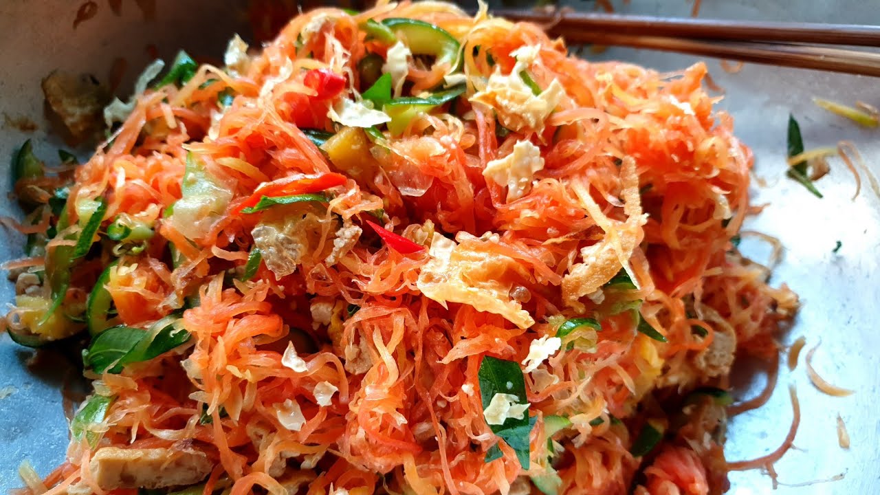 Cách làm BÌ CHAY từ đu đủ món chay ngon dễ làm - Thanh cooking - YouTube