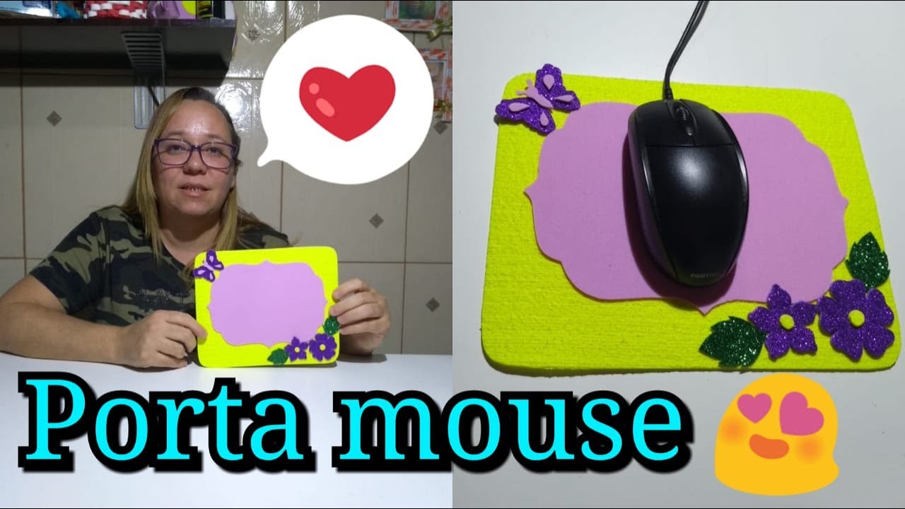 PORTA MOUSE FEITO COM EVA | FÁCIL DE FAZER - YouTube