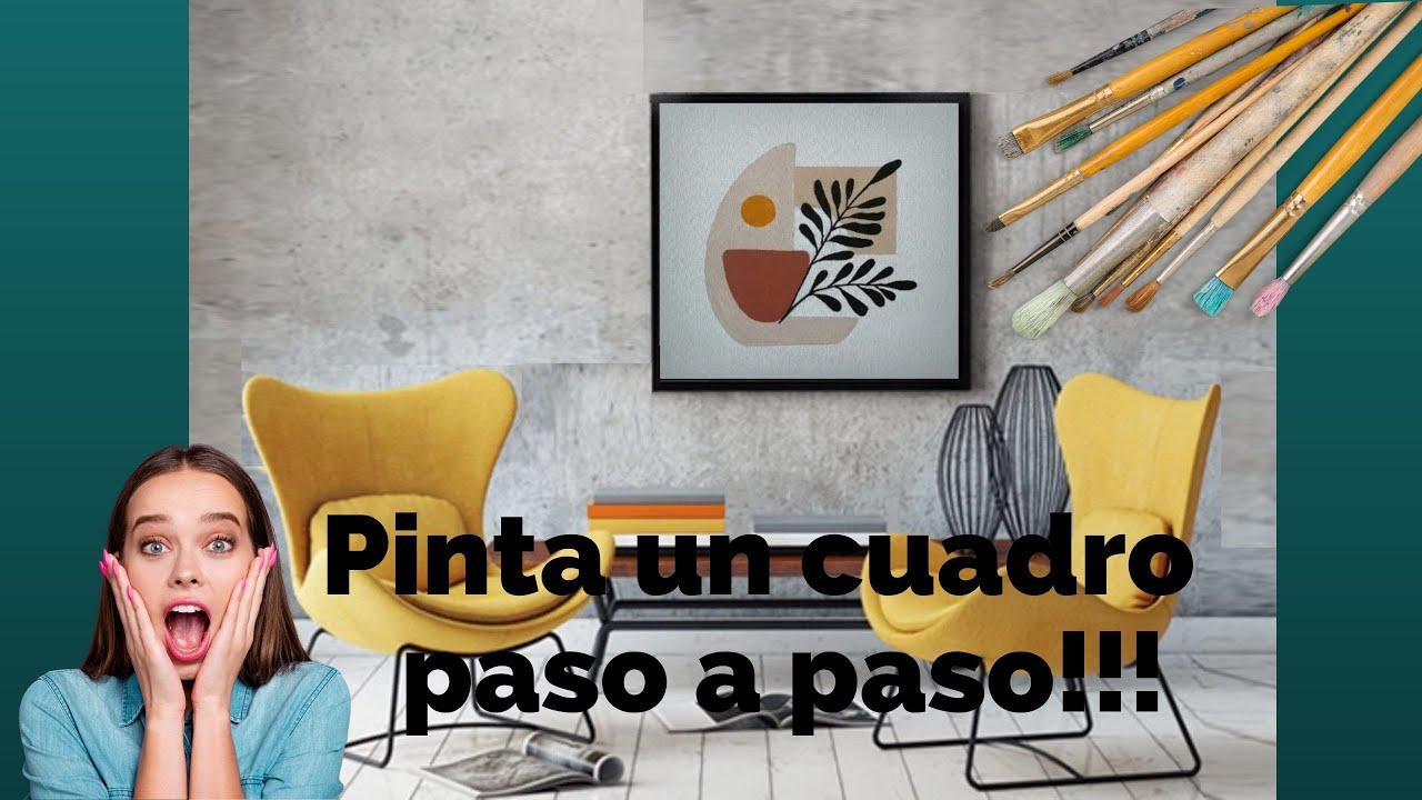Como pintar un cuadro minimalista paso a paso / How to paint a ...