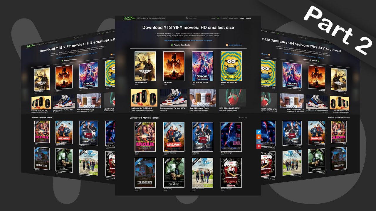 How To Make A YTS Website Design Using | HTML & CSS | PART 2 - YouTube