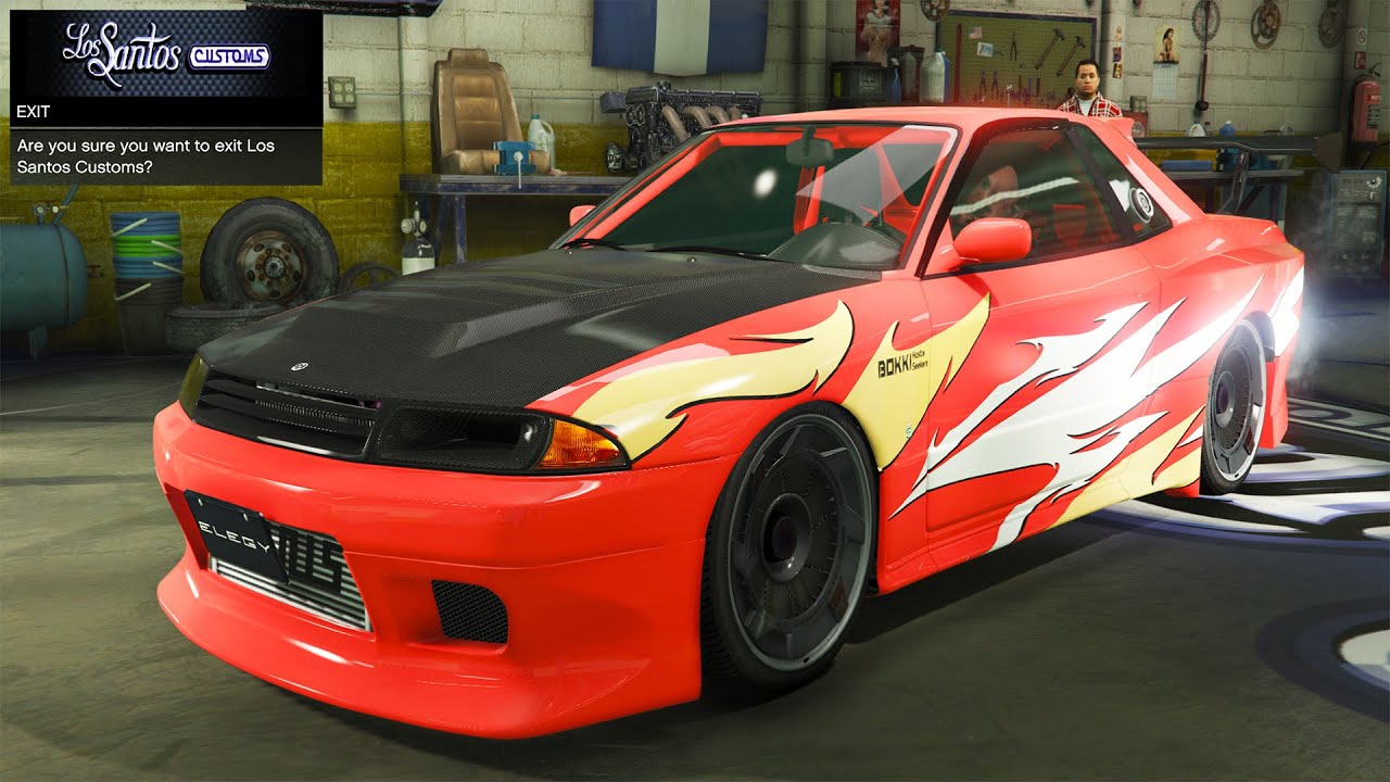GTA 5 Online - DLC Vehicle Customization - Annis Elegy RH5 HE (Nissan Skyline GT-R R32) - YouTube