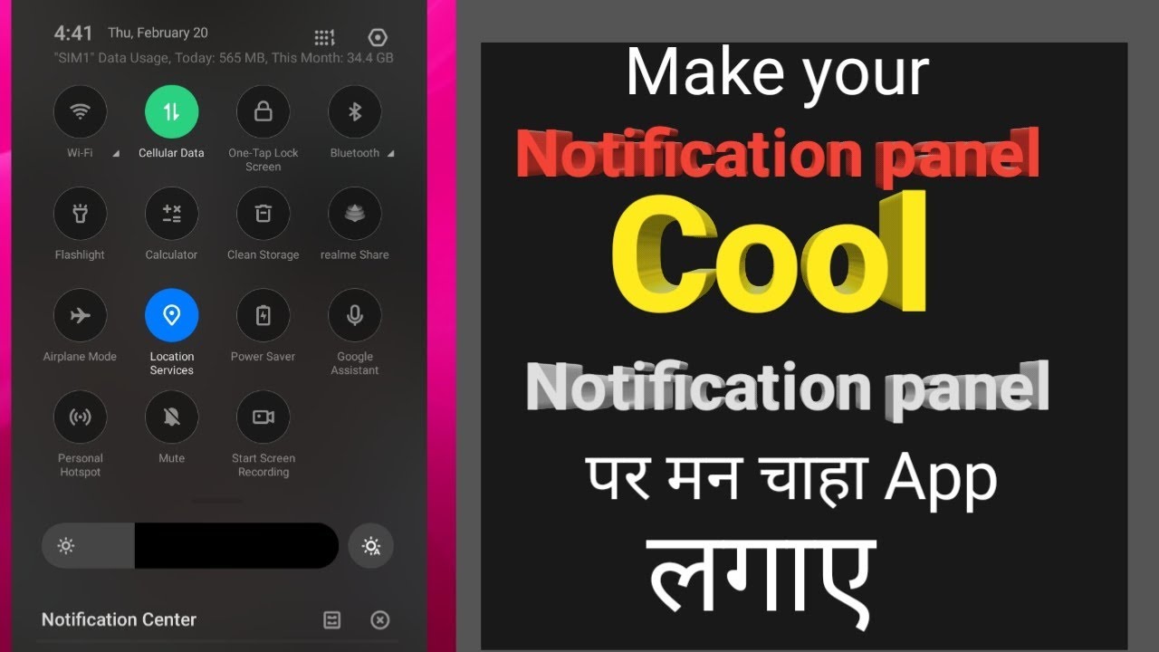 Customize your notification panel | How to add apps on notification ...