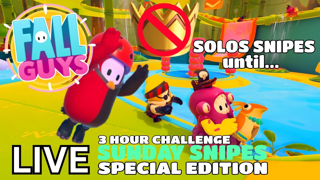 FALL GUYS LIVE | SOLO SNIPES but if we get PEGWIN POOL PARTY the STREAM ...