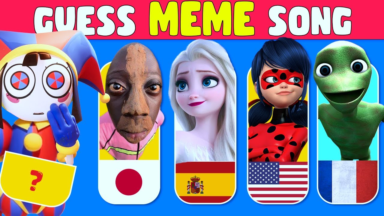 Guess Meme SONG & WHO'S Singing🎤Pomni, Digital Circus, Elsa,MrBeast ...