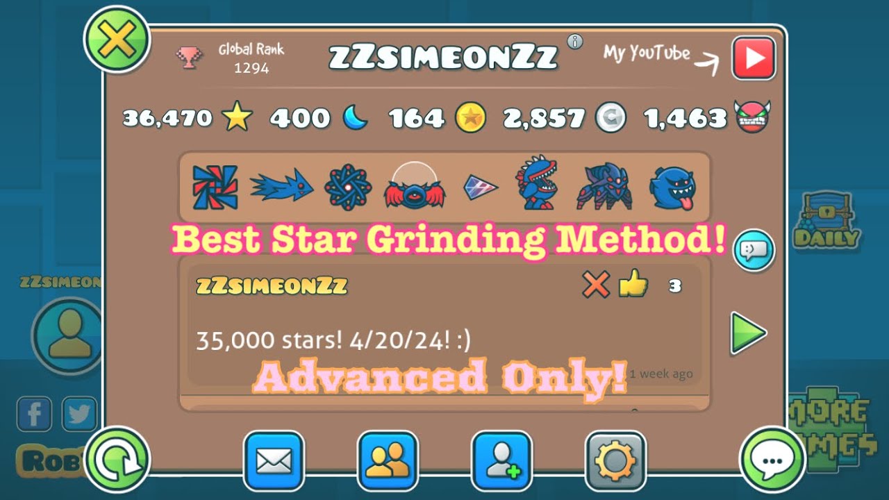 Advanced Star Grinding Tips | Geometry Dash - YouTube