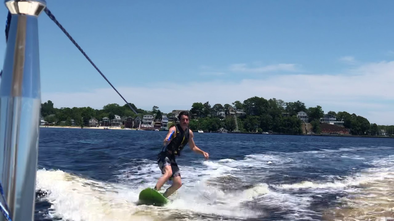 Matt wake surf first day - YouTube