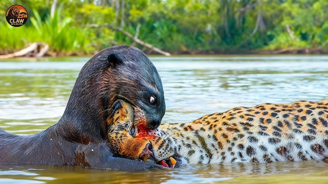 Jaguar vs Giant Otter – The Deadly River Battle | Ultimate Predators ...