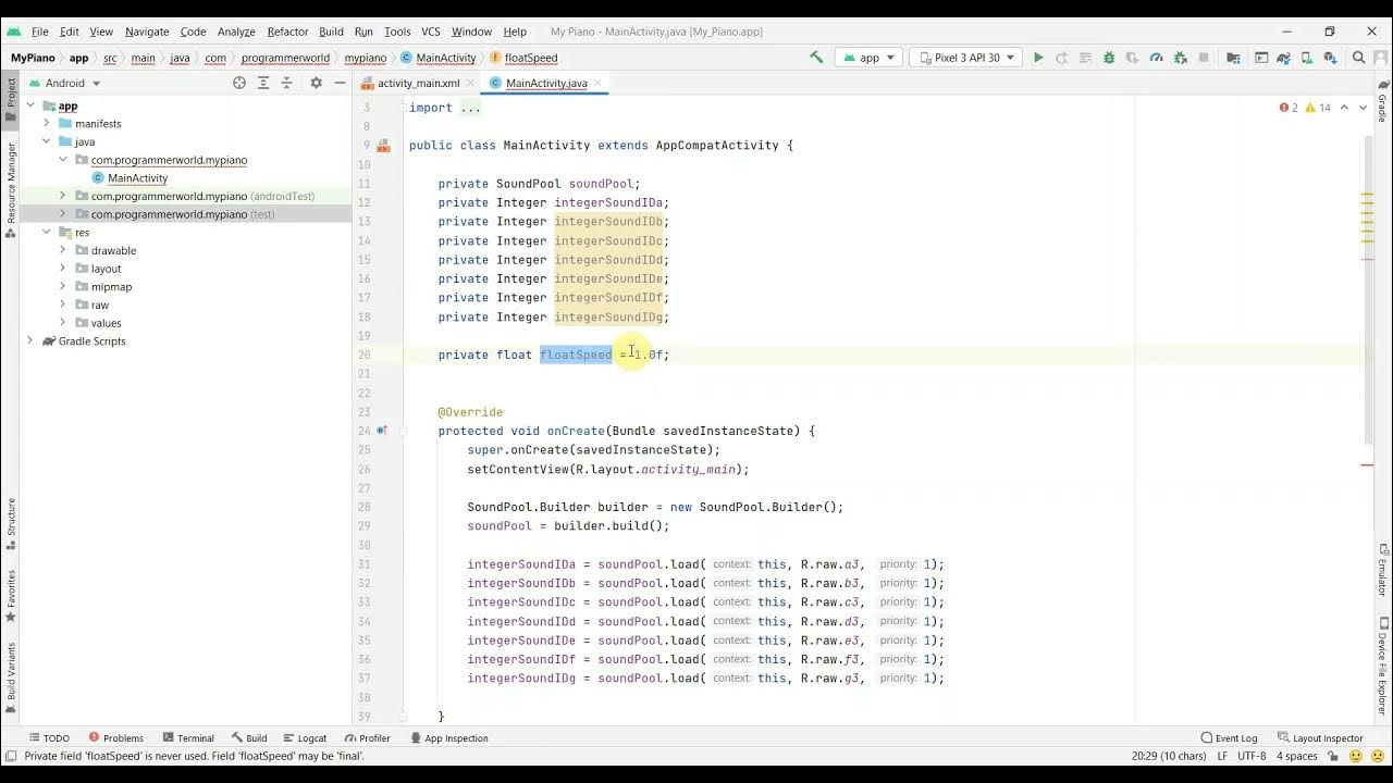 How to create your own custom Piano Android App? - using SoundPool API - YouTube