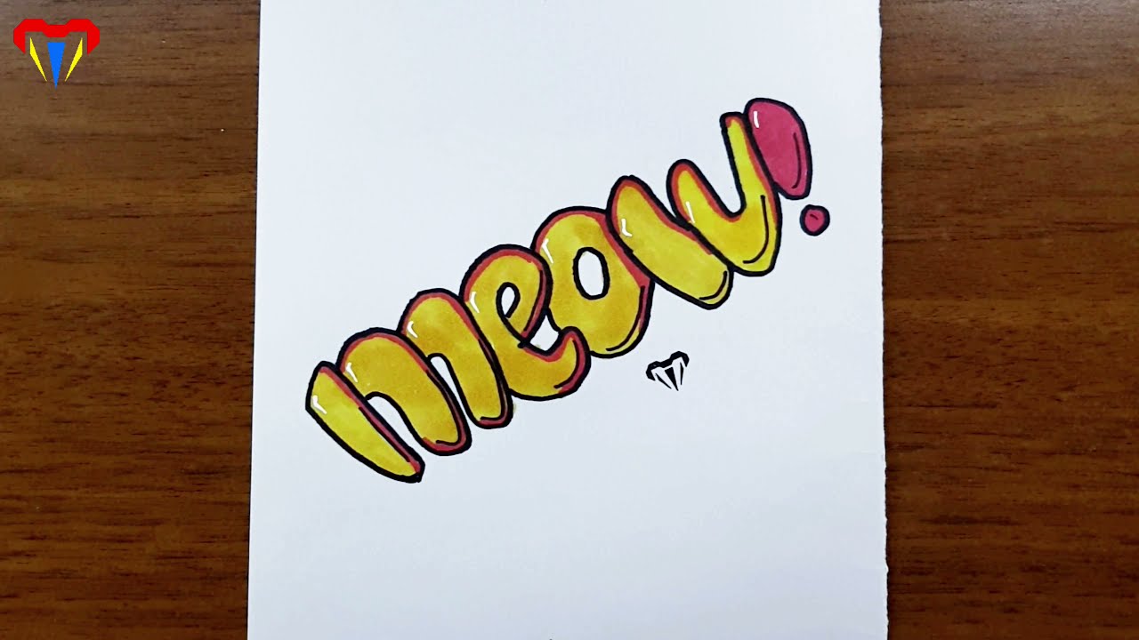meow drawing - easy meow drawing - simple, beautiful, cute, picture ...