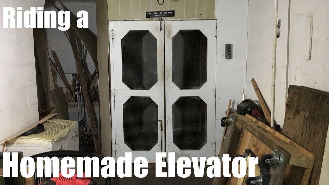 Riding on an amazing Homemade Freight Elevator! - YouTube