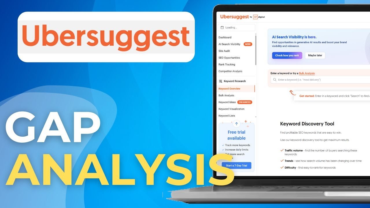 How To Do Competitor Gap Analysis Using Ubersuggest - YouTube