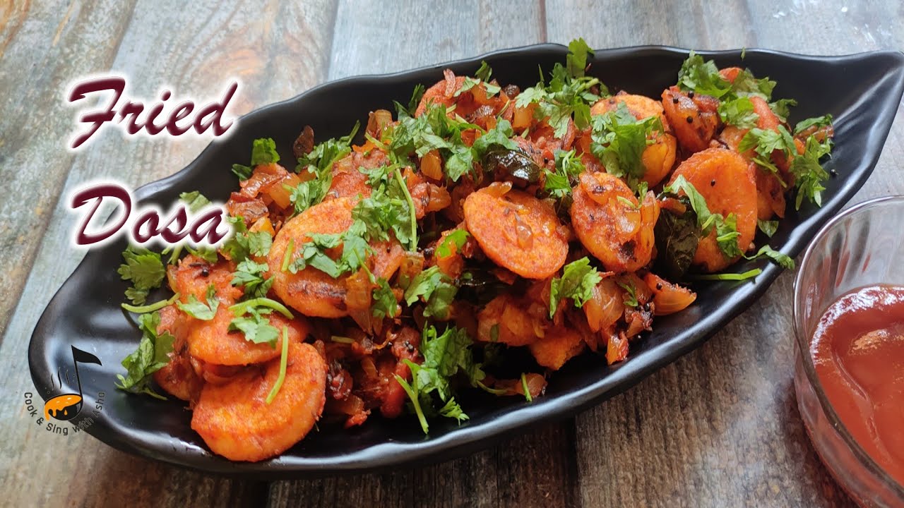 Fried dosa recipe | Snacks recipe | Breakfast recipe | Left over dosa ...