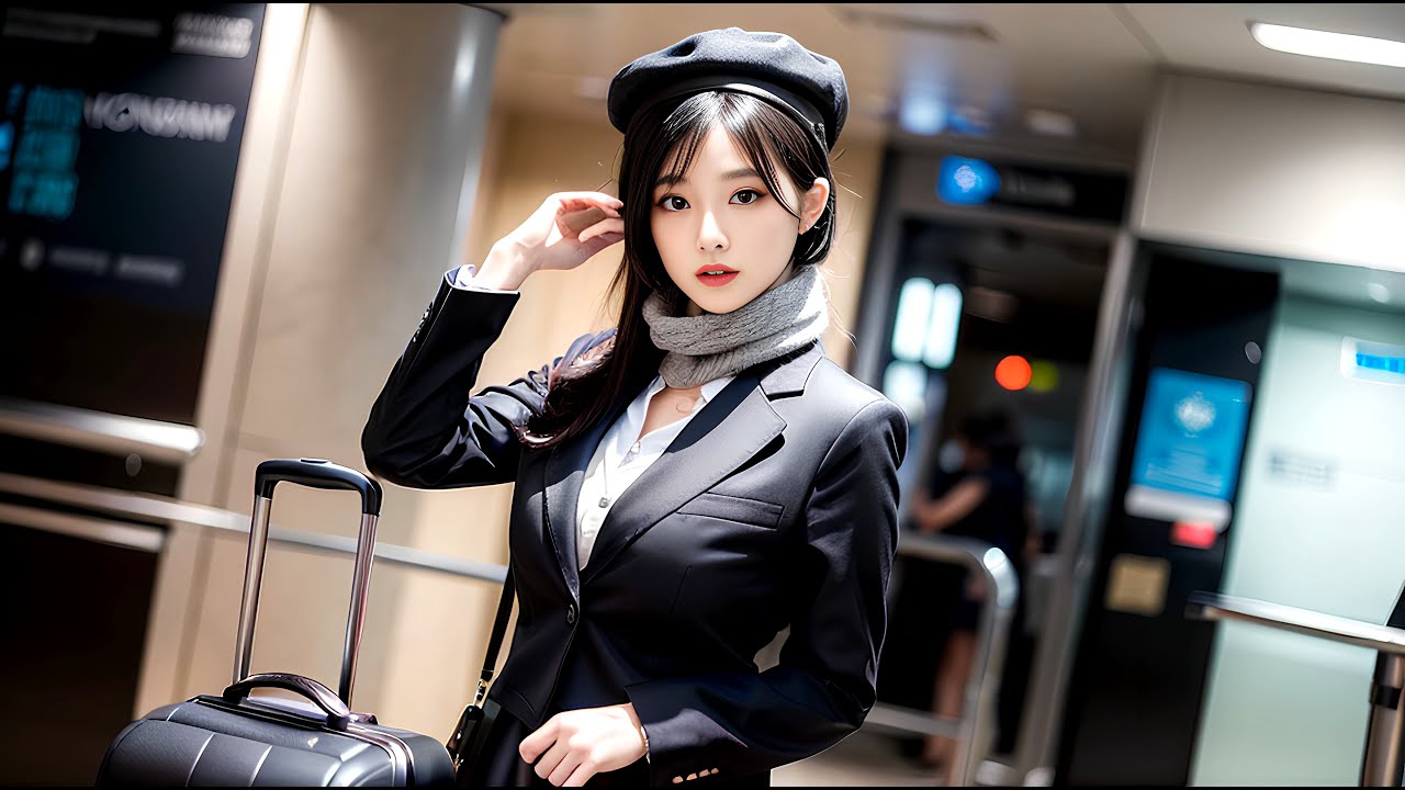 [4K] Allure of Sexy Flight Attendants 28 | AI LOOKBOOK - YouTube