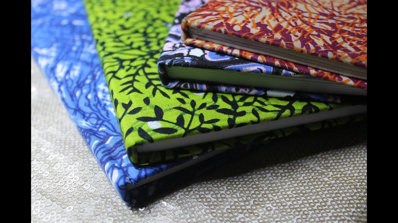 10 mins Ankara covered book (Fabric Book) - YouTube