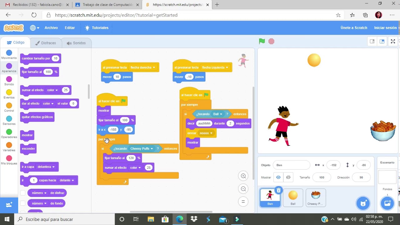 Esquivar balones en scratch - YouTube