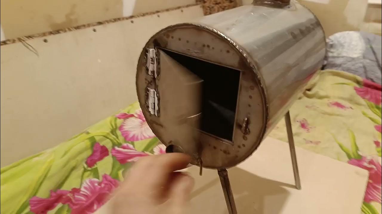 Мини печка долгого горения в палатку и не только своими руками - YouTube
