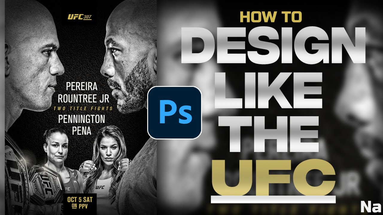 How To Create The UFC 307 Poster Speed Run! | Photoshop #ufc307 - YouTube