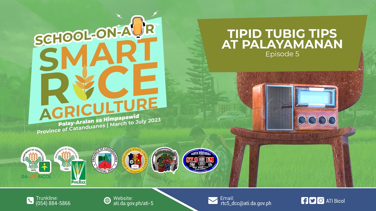 SOA SRA Episode 5 Tipid Tubig Tips at Palayamanan - YouTube