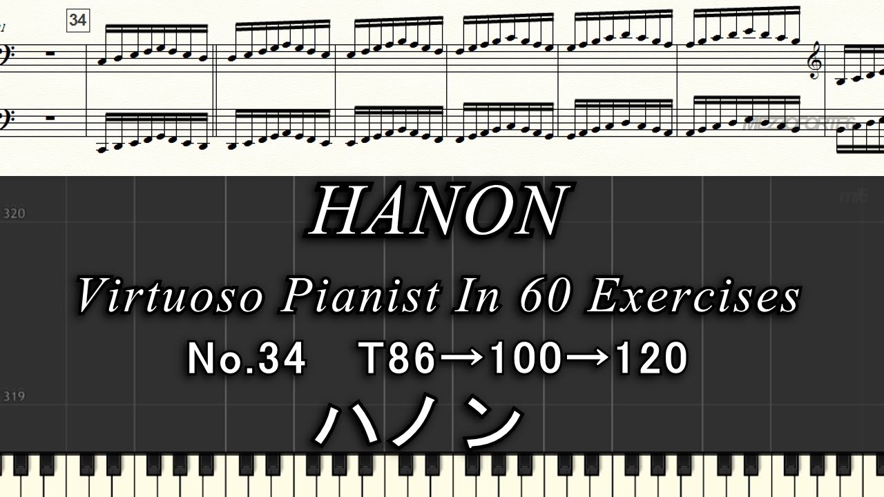 HANON 34 ハノン - YouTube