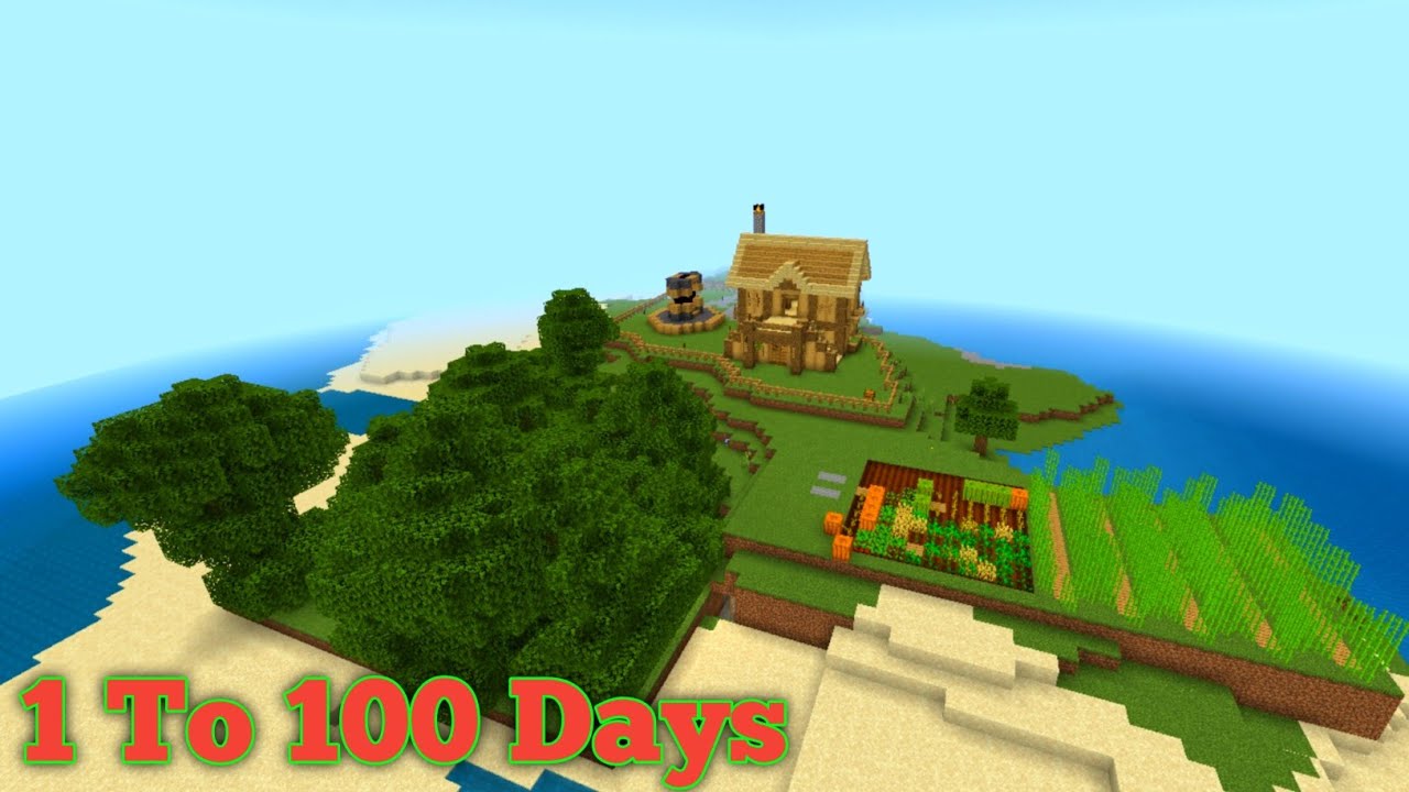 Minecraft 100 Days Survival | minecraft 100 days challenge In PE EP.1 ...