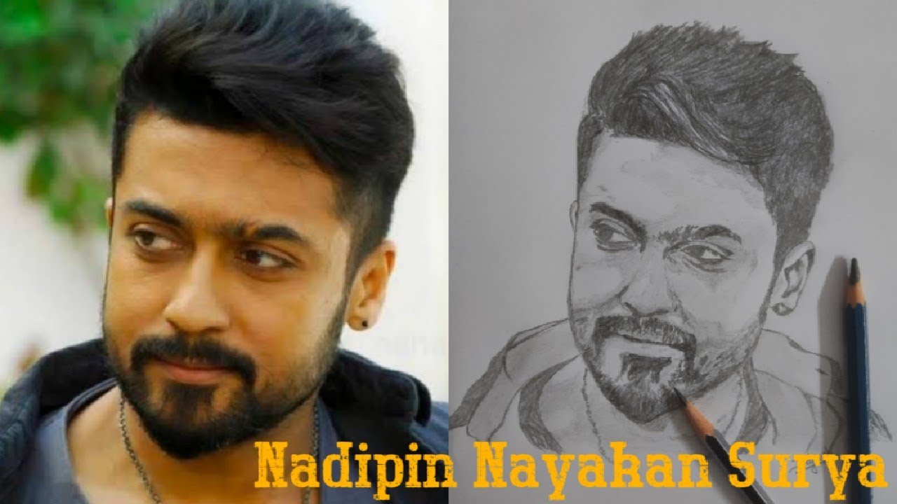 Rolex💥How to draw Surya💥👀.Nadipin Nayakan Surya portrait Drawing.Pencil ...
