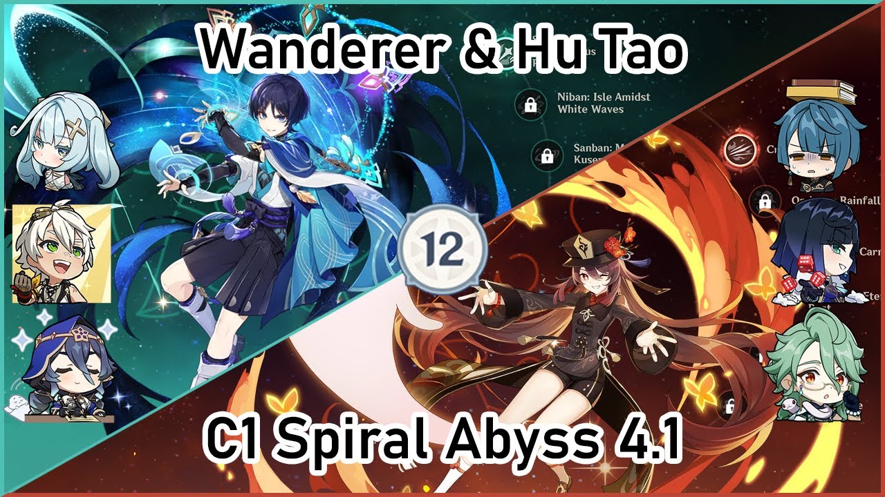 Spiral Abyss 4.1 | C1 Wanderer Hypercarry & C1 Hu Tao Double Hydro | Genshin Impact - YouTube