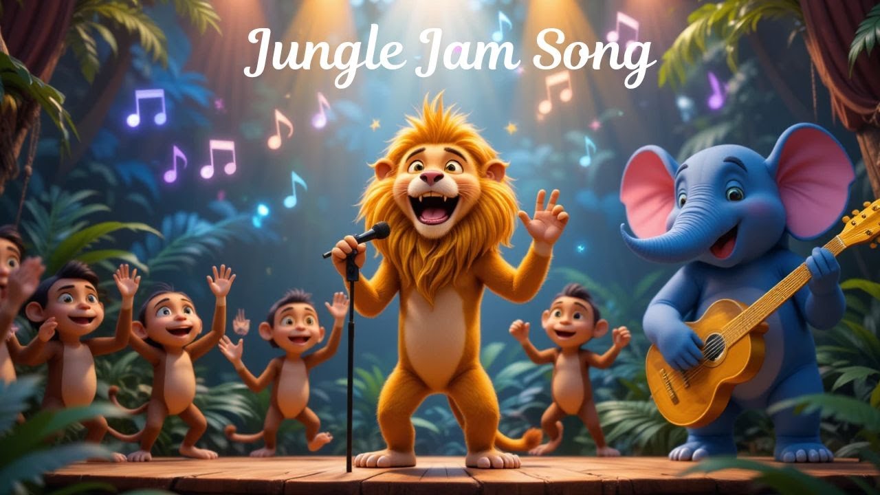 Jungle Jam Song 🐒🎸 | Jungle Party Time 🦁 | 🐘 Stomp, Swing & Jam! 🌴 ...