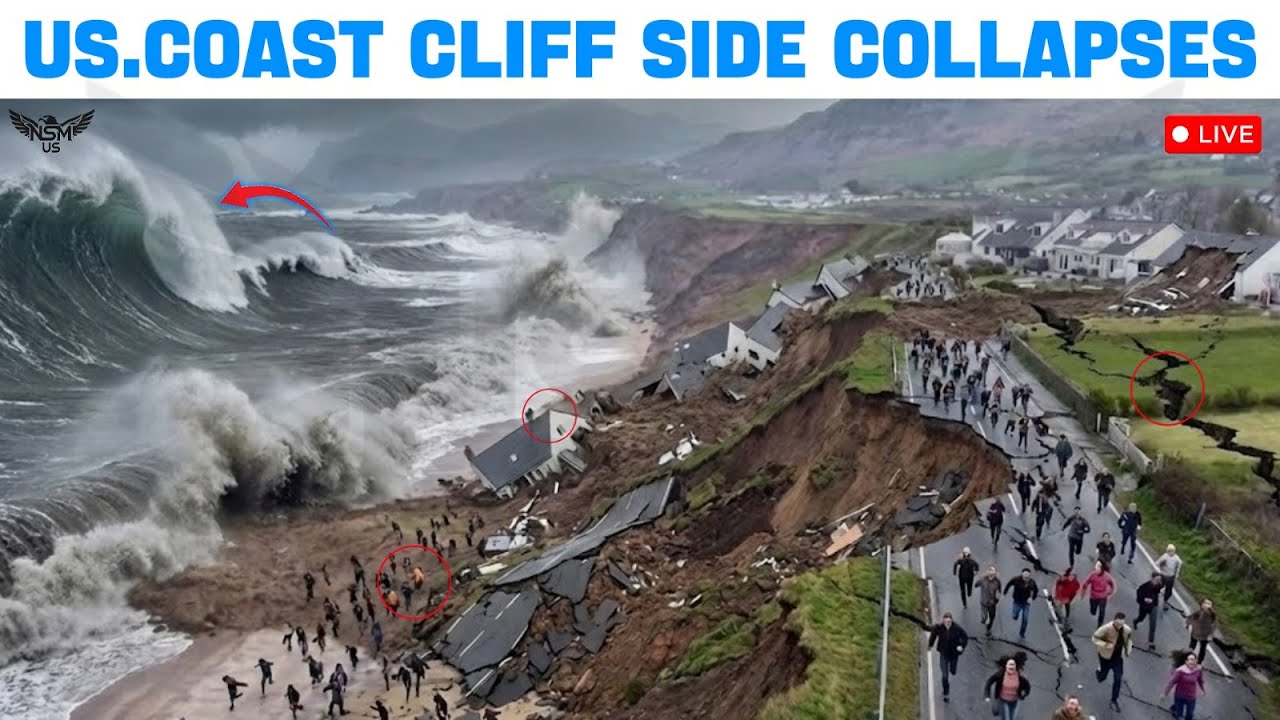 1 Minutes Ago!! California Coast Breaking Apart! Huge Waves Make ...
