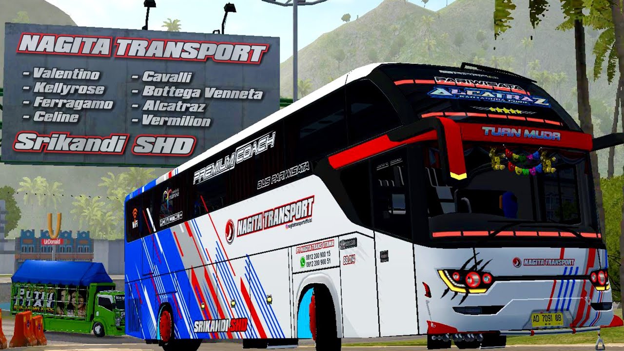 8 Nagita Transport. Livery Srikandi SHD Ori. Bussid - YouTube