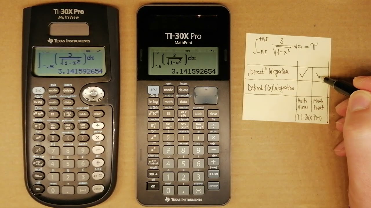 TI 30X Pro MultiView Vs TI 30X Pro MathPrint Difference In Integral TI 30X Pro MultiView Vs TI 30X Pro MathPrint Difference In Integral